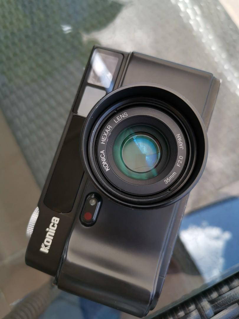 Konica Hexar AF 35mm F2 Black Camera with Flash, Photography, Cameras ...