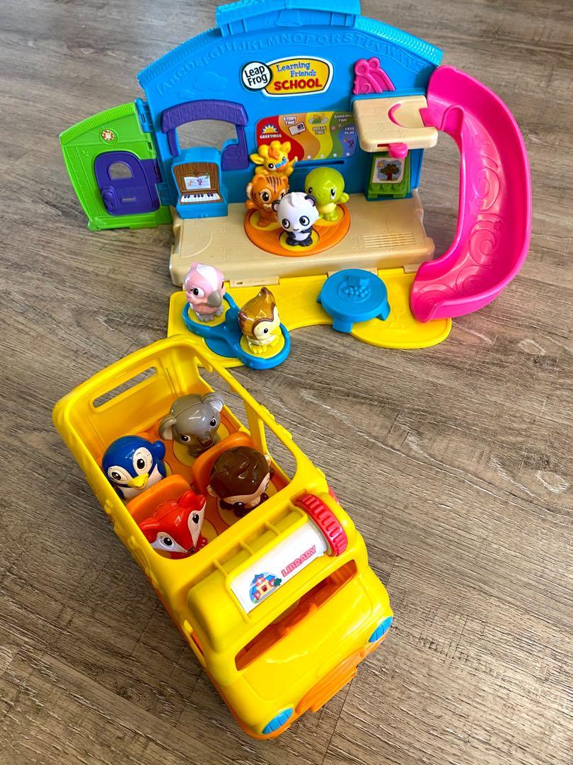 Leapfrog learning friends play & discover school set with adventure bus ...