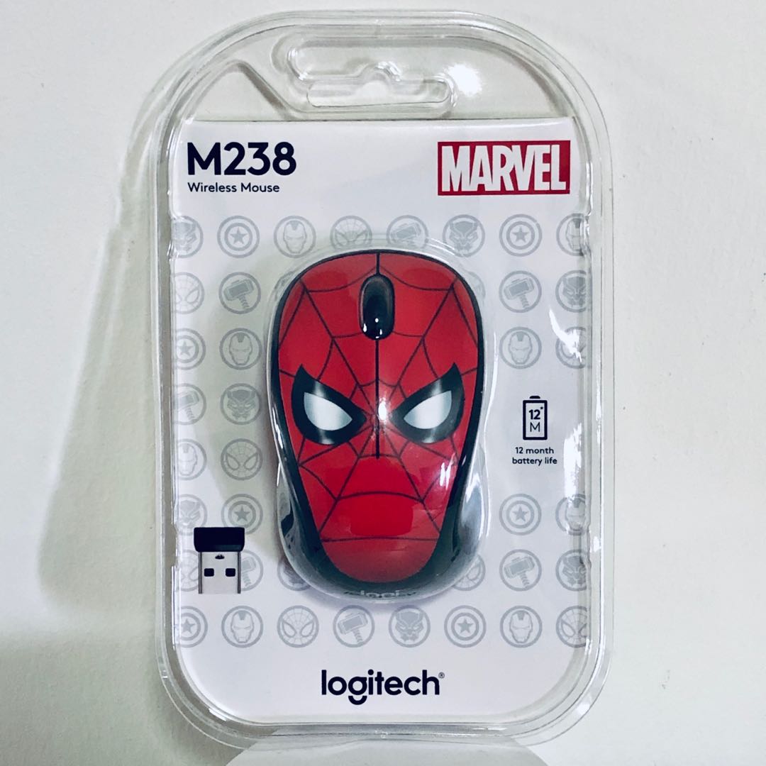 Logitech M238 Wireless Mouse (Spider-Man), Computers & Tech, Parts ...
