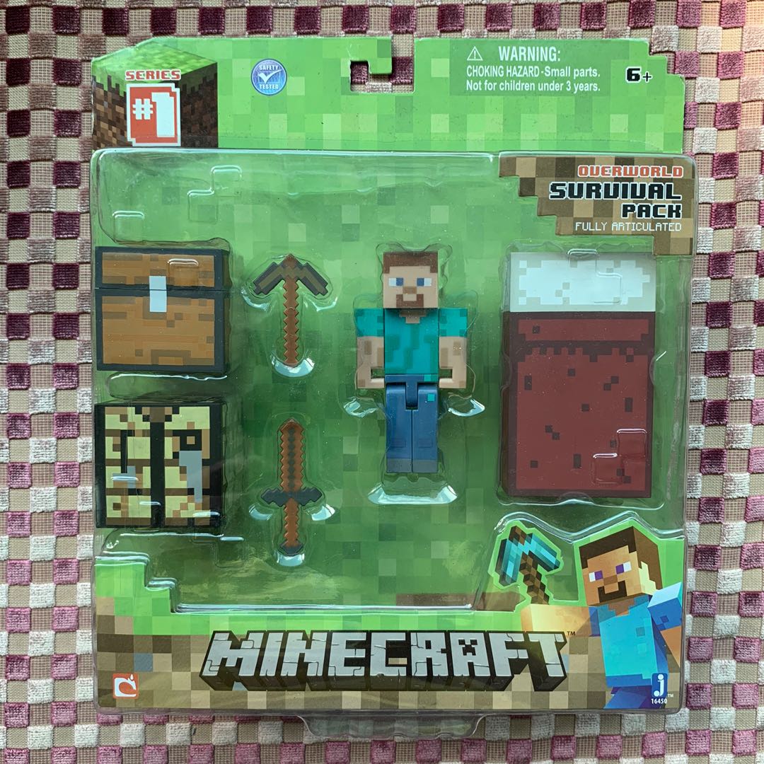 Minecraft: Overworld Survival Pack (Series 1), Toys & Games, Bricks ...
