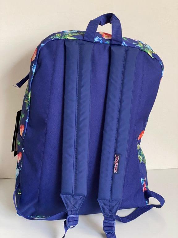 NEW! JANSPORT SUPERBREAK NAVY FLORAL MOUNTAIN MEADOW SCHOOL TRAVEL ...