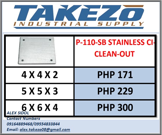 P-110-SB STAINLESS CI- CLEAN-OUT, Commercial & Industrial, Construction ...