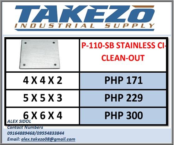 P-110-SB STAINLESS CI- CLEAN-OUT, Commercial & Industrial, Construction ...
