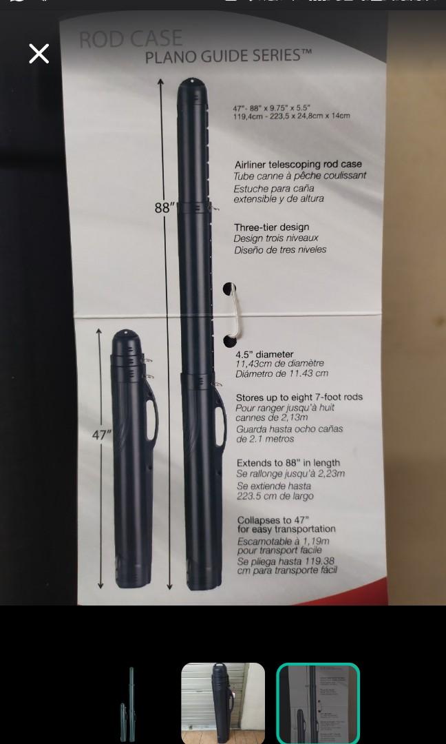 Plano airliner telescoping rod case, Sports Equipment, Fishing on Carousell