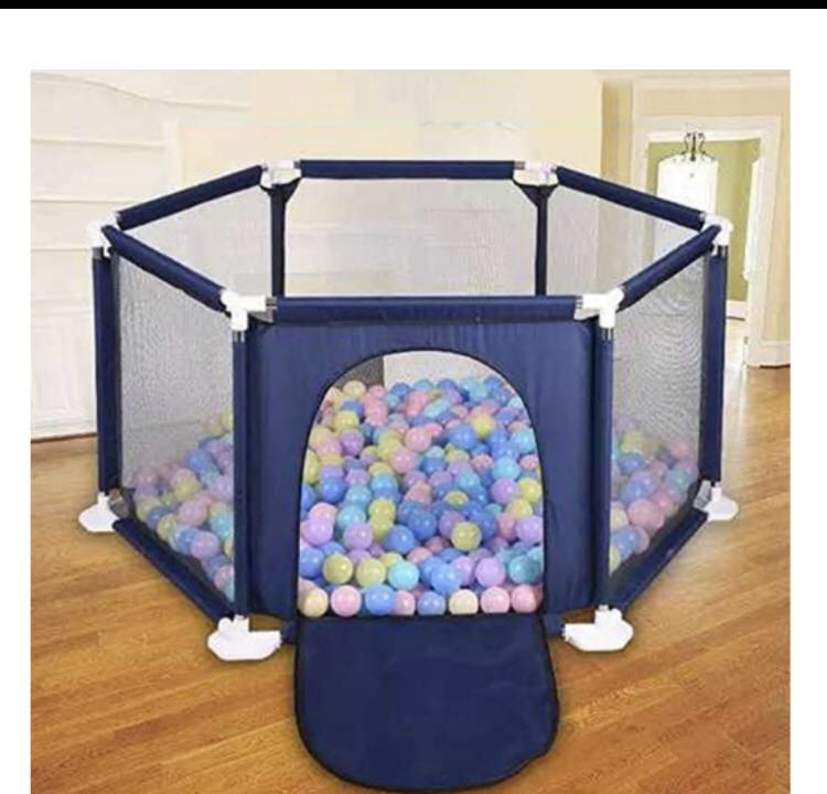 Playpen (Blue), Babies & Kids, Baby Nursery & Kids Furniture, Cots ...