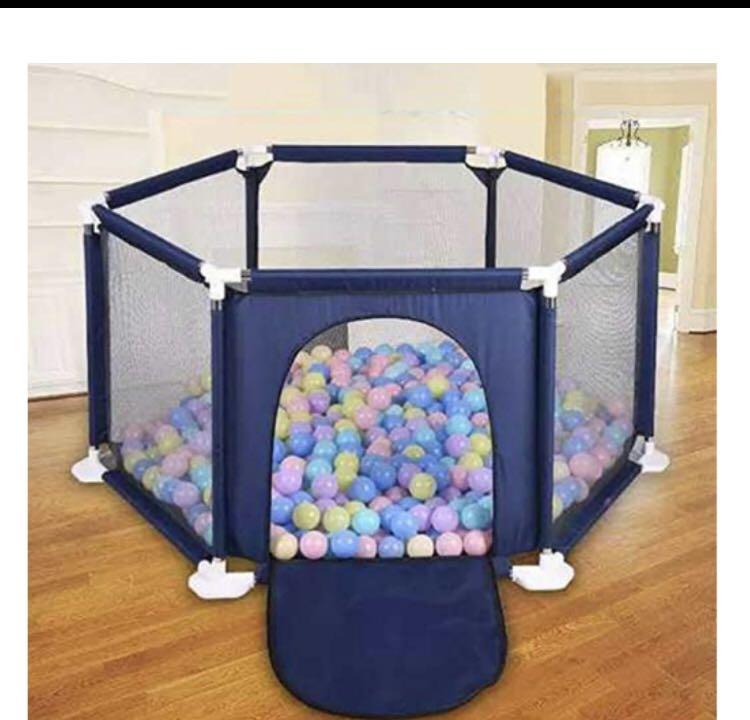 Playpen (Blue), Babies & Kids, Baby Nursery & Kids Furniture, Cots ...