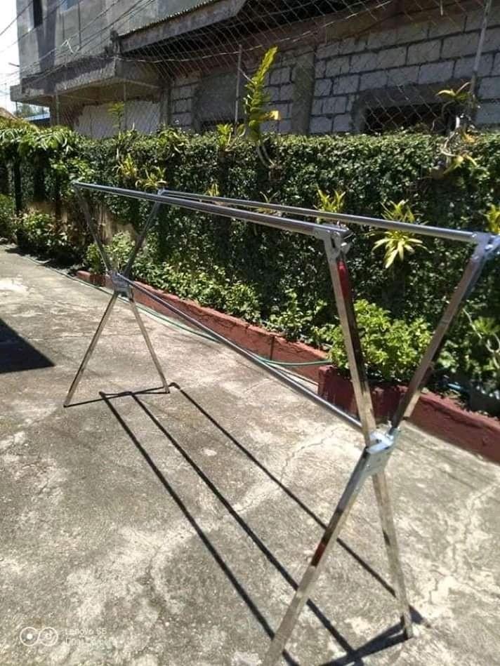 Round Tube Stainless Sampayan, Furniture & Home Living, Home ...