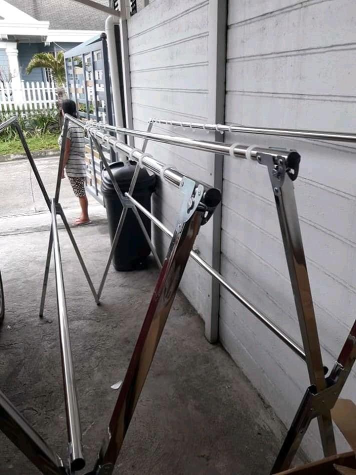 Round Tube Stainless Sampayan, Furniture & Home Living, Home ...