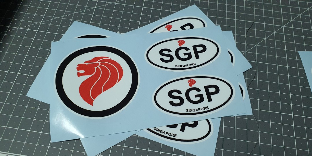SGP Singapore Merlion sticker set, Motorcycles, Motorcycle Accessories ...