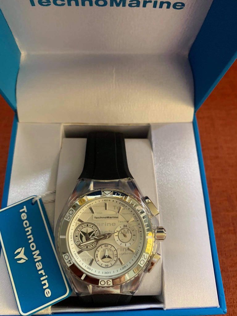 Technomarine Cruise Women's 40mm Chronograph Steel Black Dial Watch ...