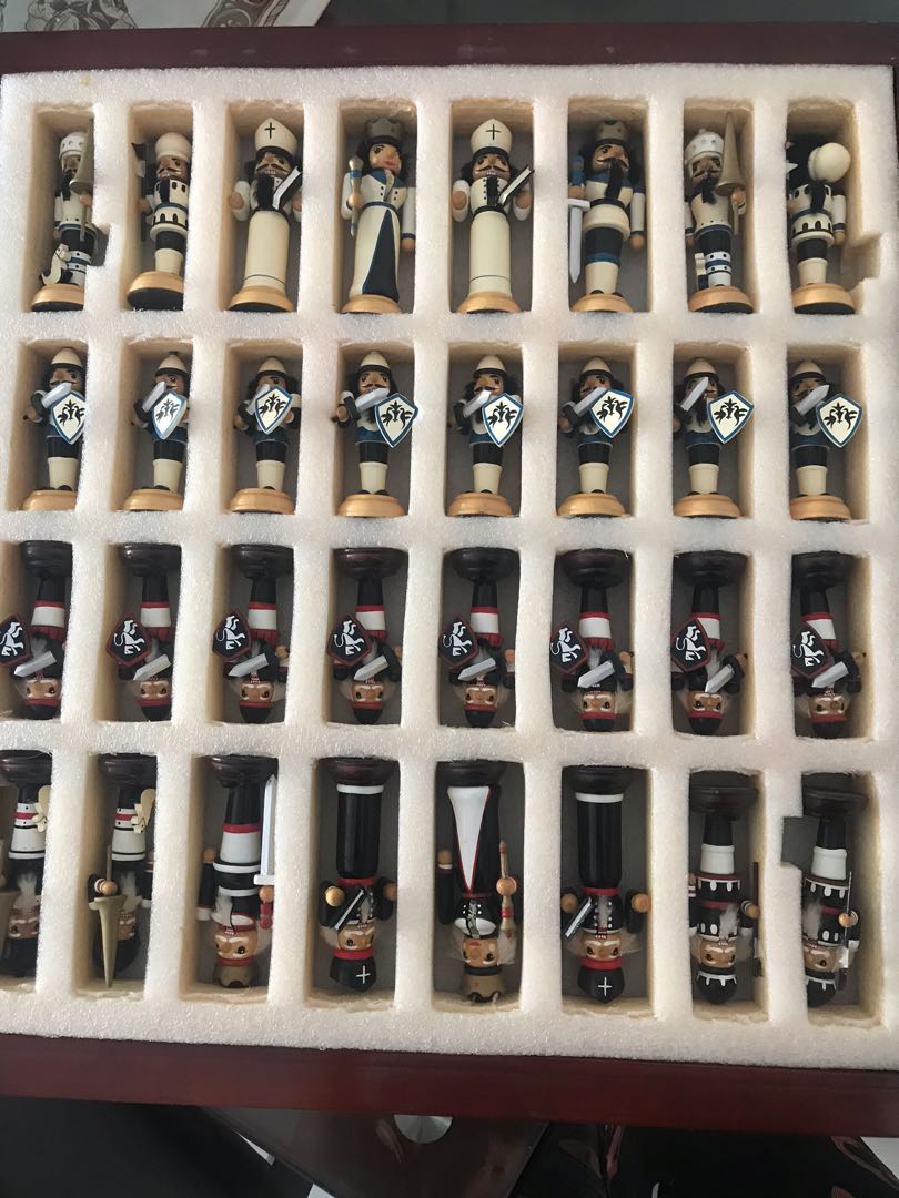 Vintage Nutcracker wooden chess board, Hobbies & Toys, Toys & Games on ...