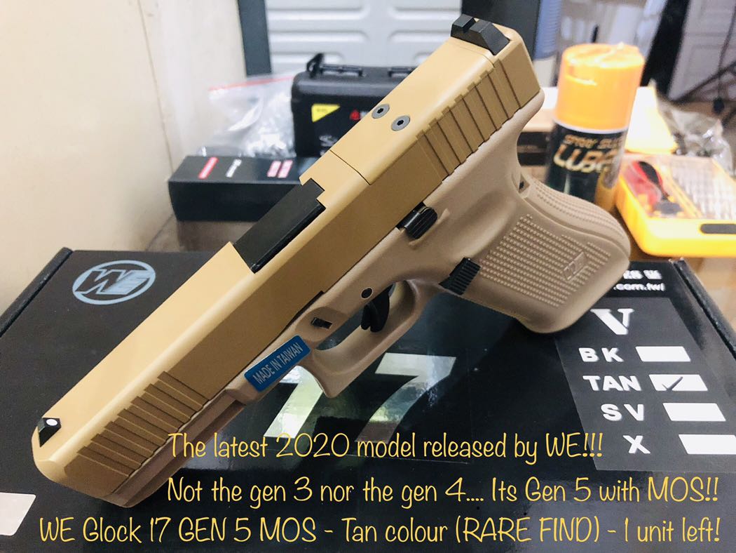 WE GLOCK 17 GEN 5 MOS - TAN on Carousell