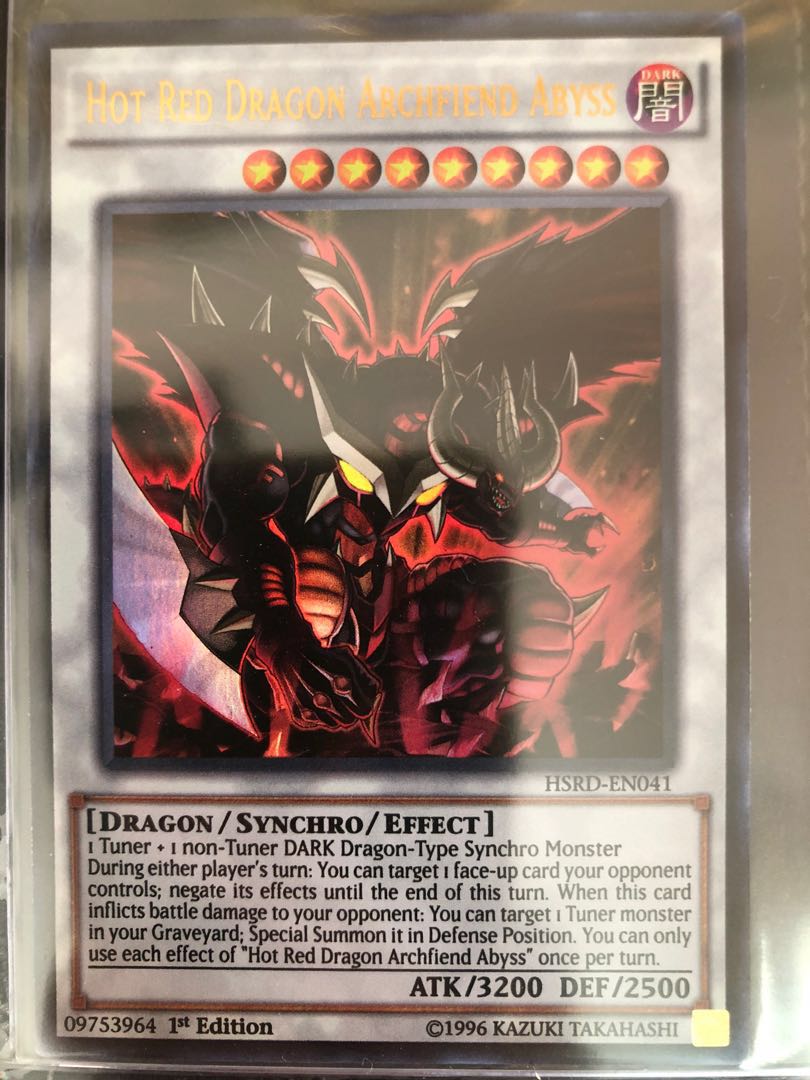 遊戲王 Yugioh: Hot Red Dragon Archfiend Abyss HSRD 1st [Synchro] , 興趣及遊戲 ...