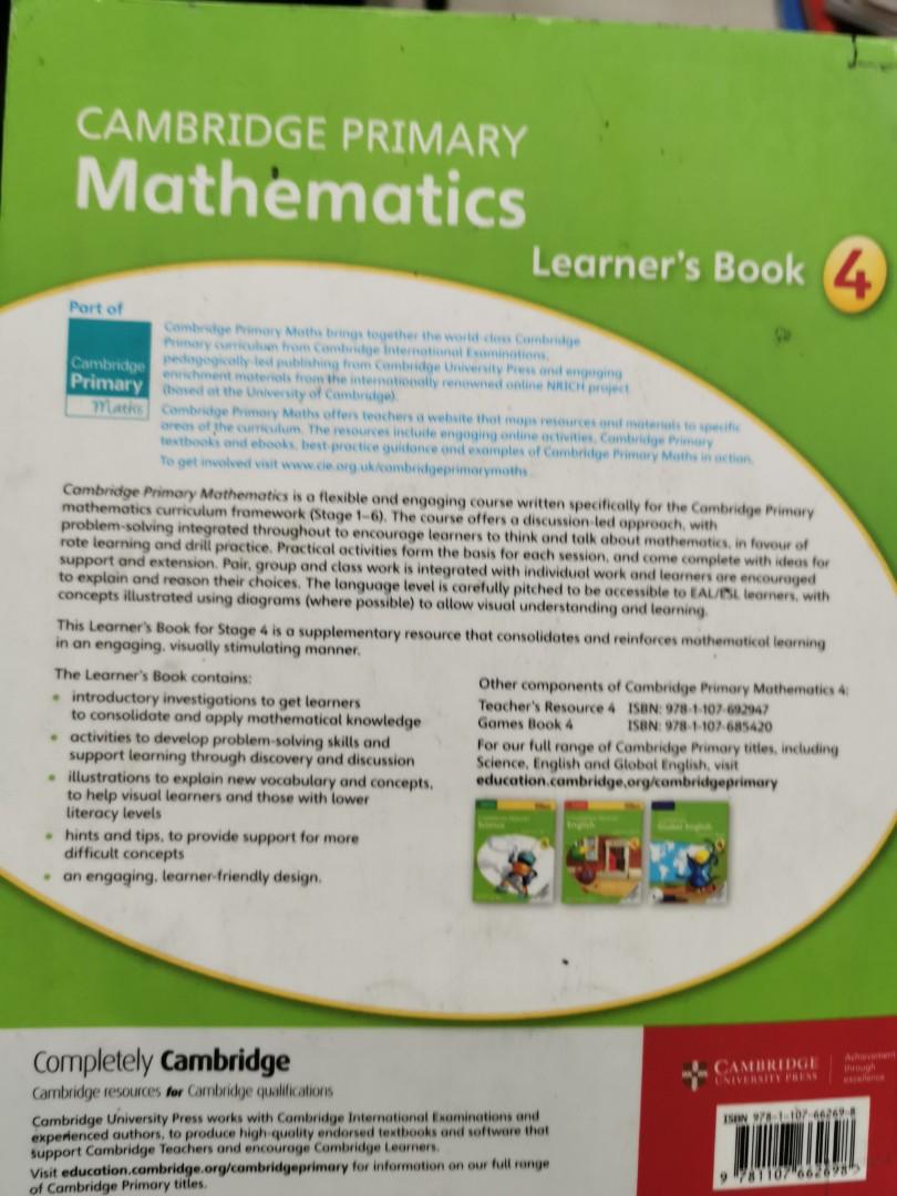 Cambridge Primary Science and Maths Learners Book year 4, Hobbies ...
