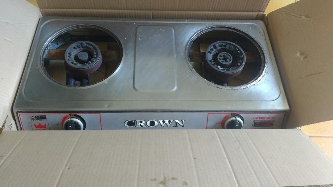 Crown gas stove 2 burners , only left side burner is functioning, Free ...