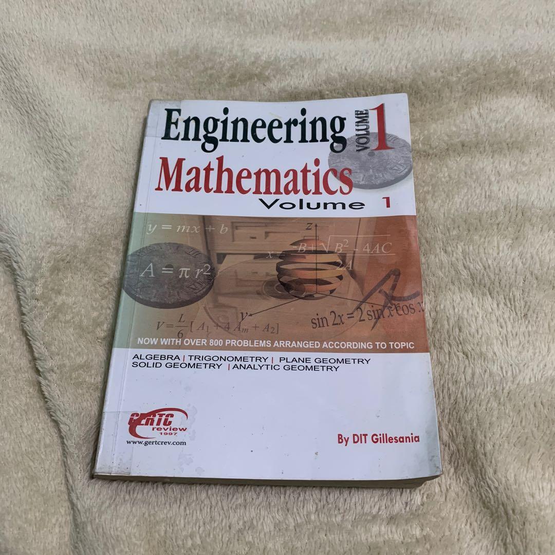 Engineering Mathematics Volume 1 by DIT Gillesania, Hobbies & Toys ...