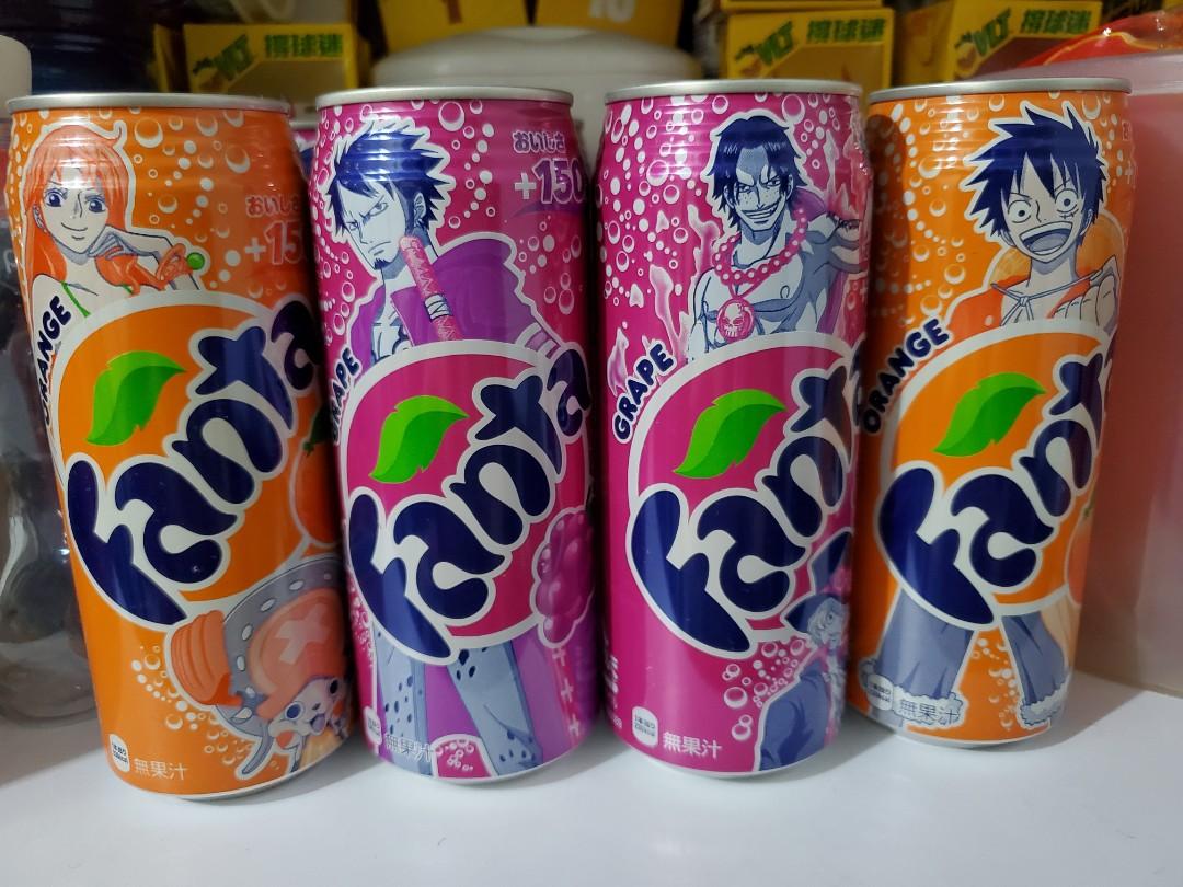 Fanta One Piece 芬達汽水罐 全4種 全新未開 已過期唔飲得, 其他, 其他 - Carousell