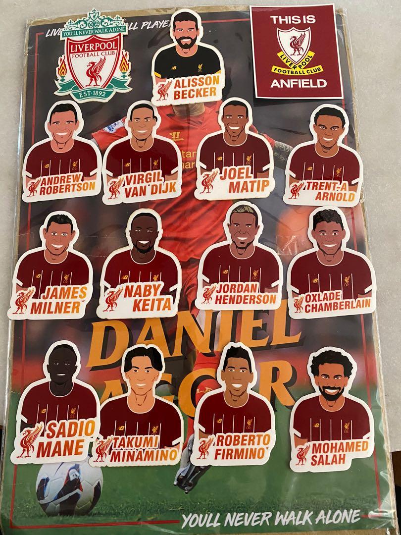 LIverpool FC Player Decal Set , Sports Equipment, Bicycles & Parts ...