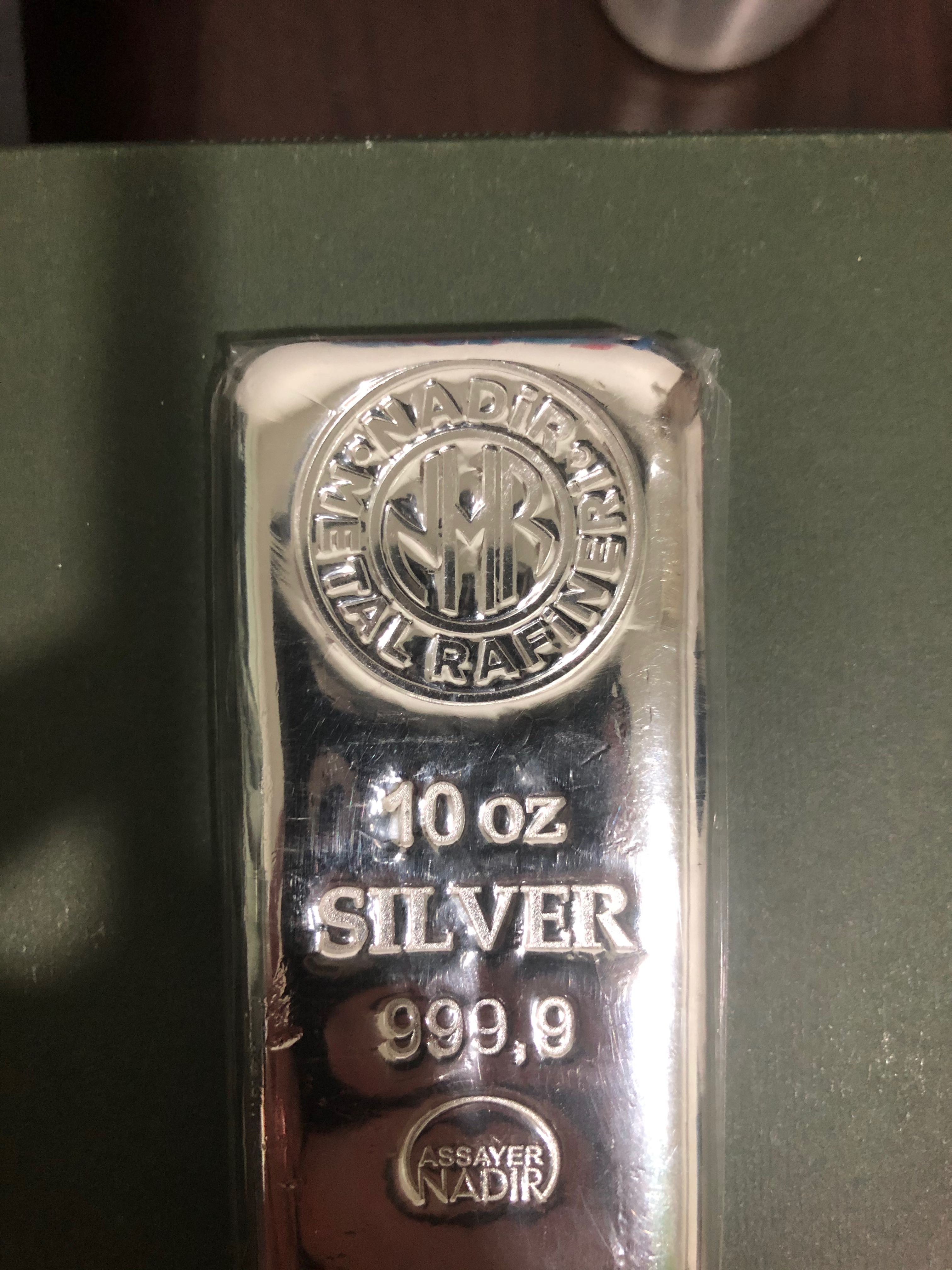 Nadir silver bar- 10 Oz, Hobbies & Toys, Memorabilia & Collectibles ...