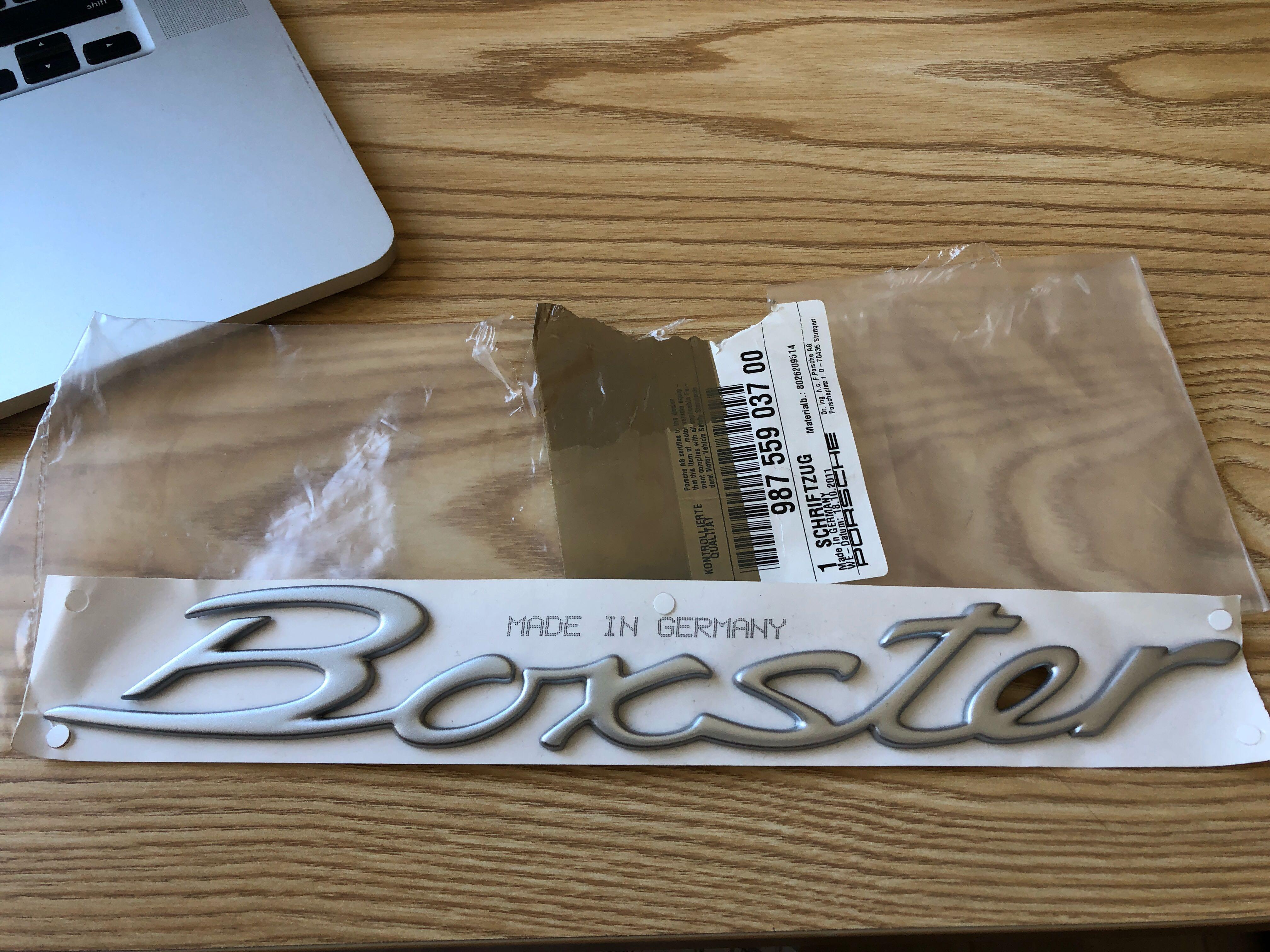 New Porsche OEM Boxster model designation emblem logo 原廠 Boxster 標誌全新 ...