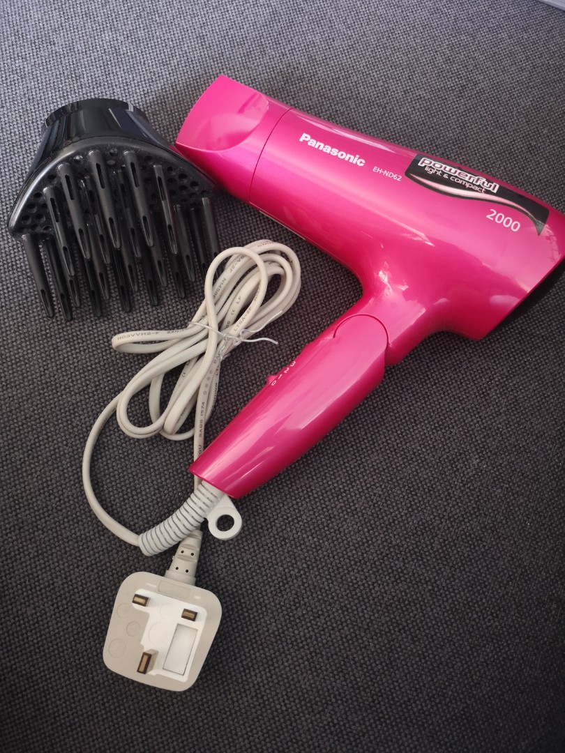 Panasonic Pink Hair Dryer, Beauty & Personal Care, Hair on Carousell