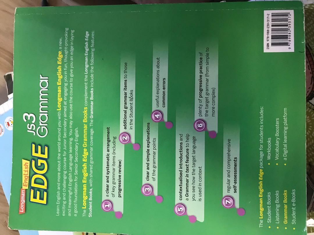 Pearson Longman English EDGE Grammar JS3 英文, 興趣及遊戲, 書本 & 文具, 教科書 ...