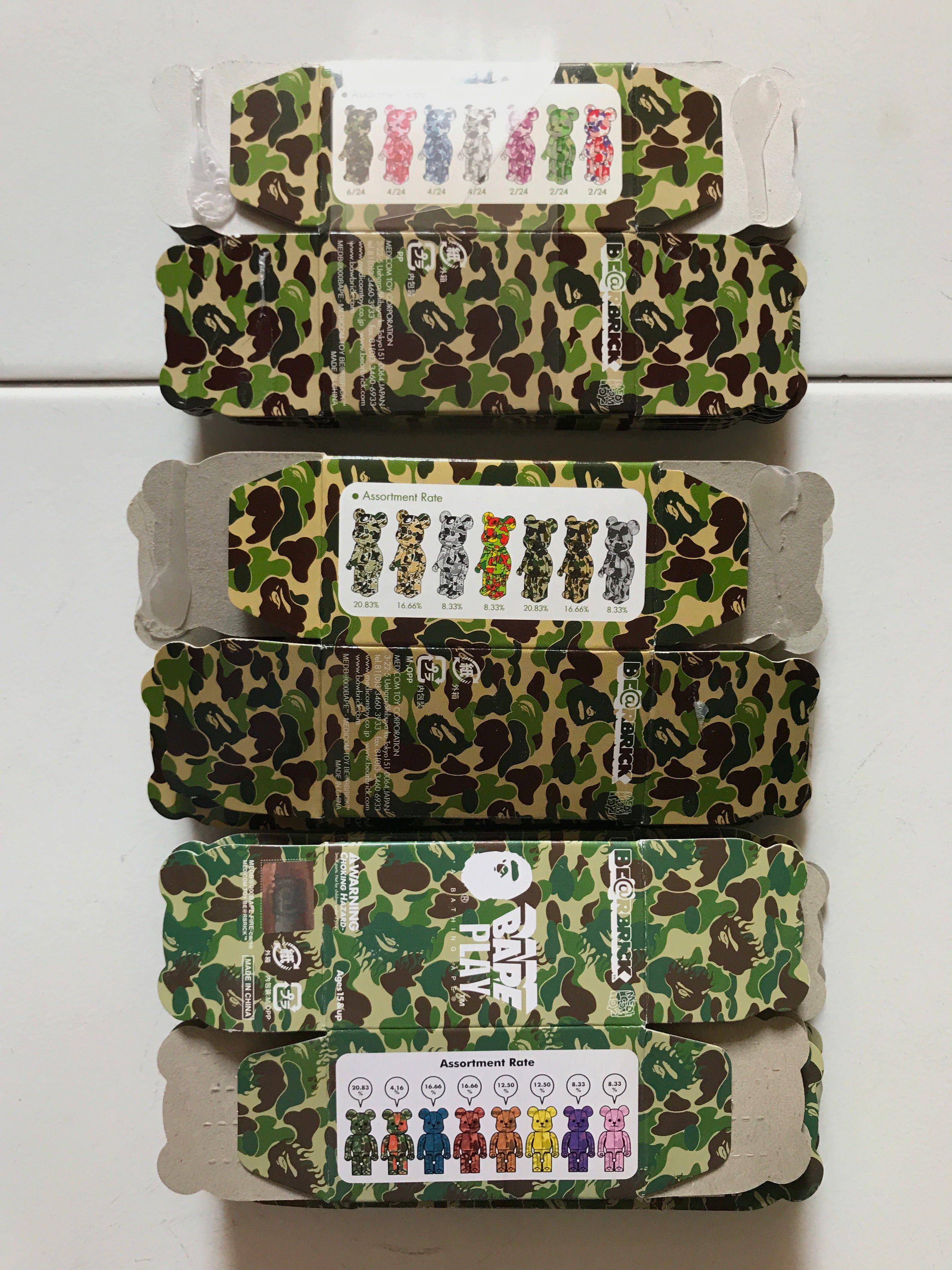 Rare Complete set Bape Series 1 2 3 Bathing Ape 100% Bearbrick, Hobbies ...