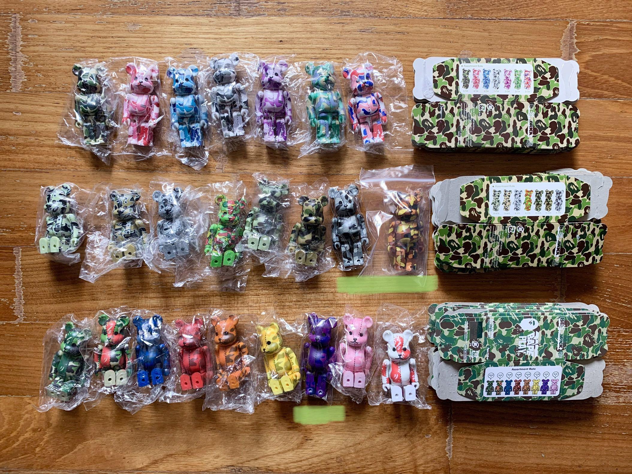 Rare Bape Series 1 2 3 Bathing Ape 100% Bearbrick, Toys & Games, Bricks ...