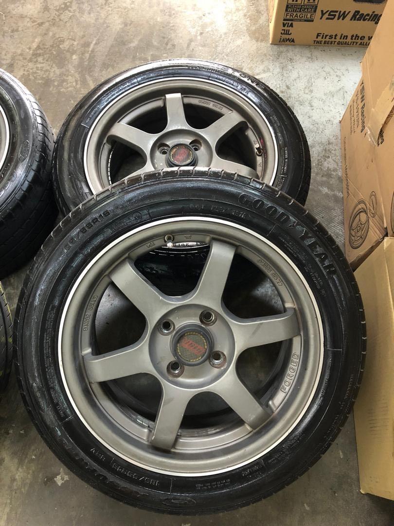 Sport rim TE37 15 x 7jj pcd100, Auto Accessories on Carousell