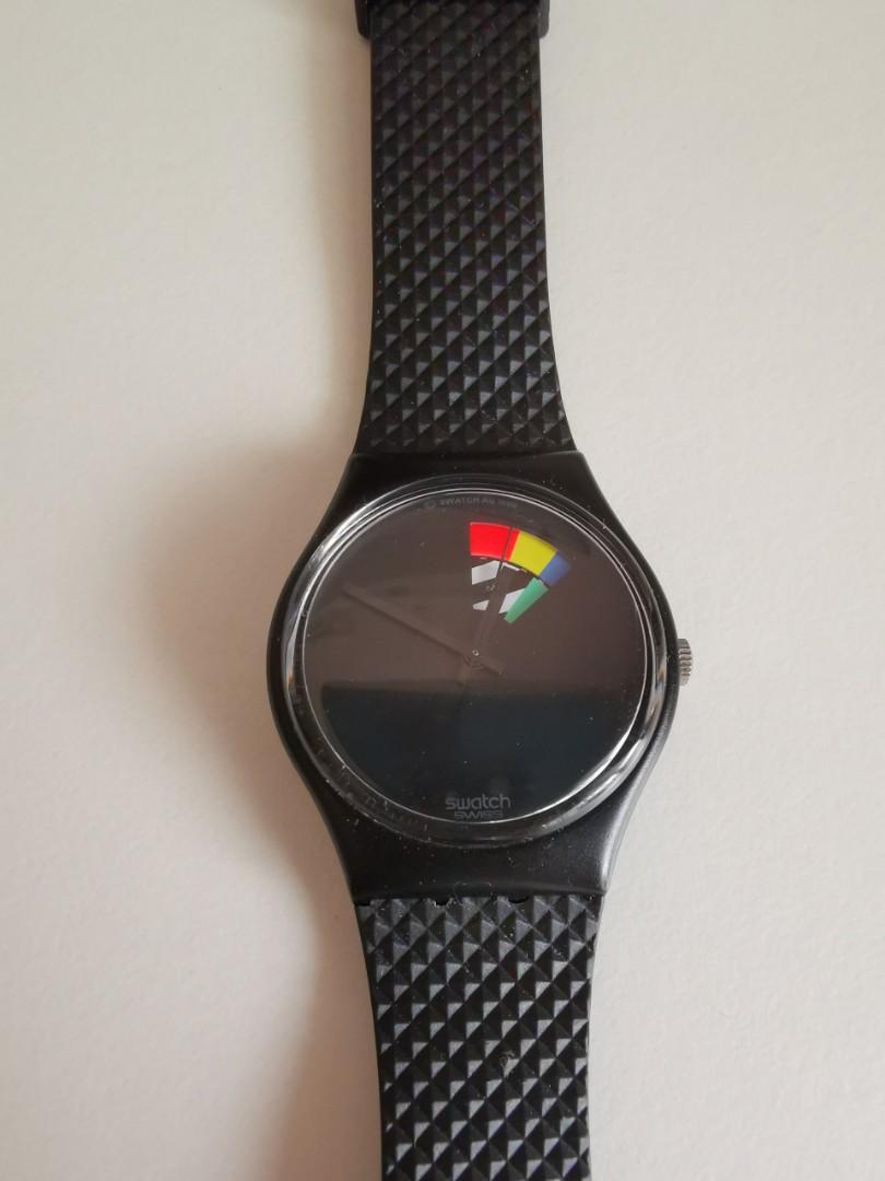 Superb vintage Swatch GB715 Colour Window, Luxury, Watches on Carousell