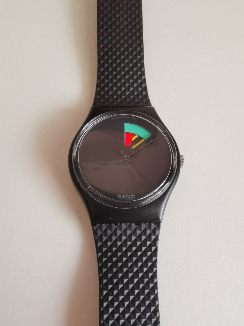 Superb vintage Swatch GB715 Colour Window, Luxury, Watches on Carousell