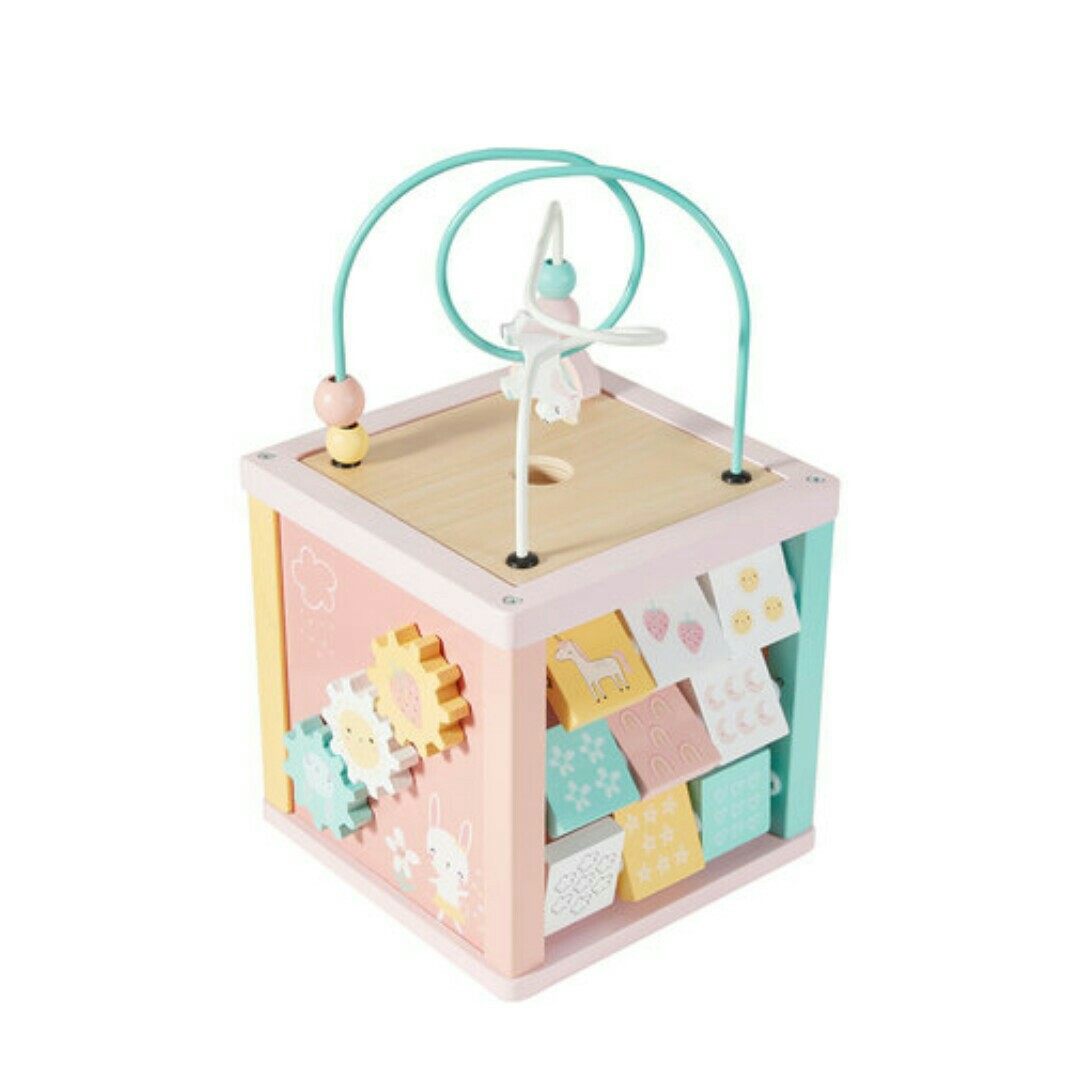 Unicorn Activity Cube Anko Wooden Toy for Baby, Babies & Kids, Infant ...