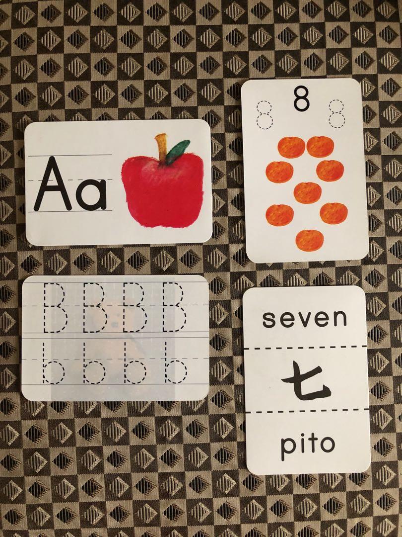 Writable Alphabet and Number Flash Cards, Babies & Kids, Baby Nursery ...