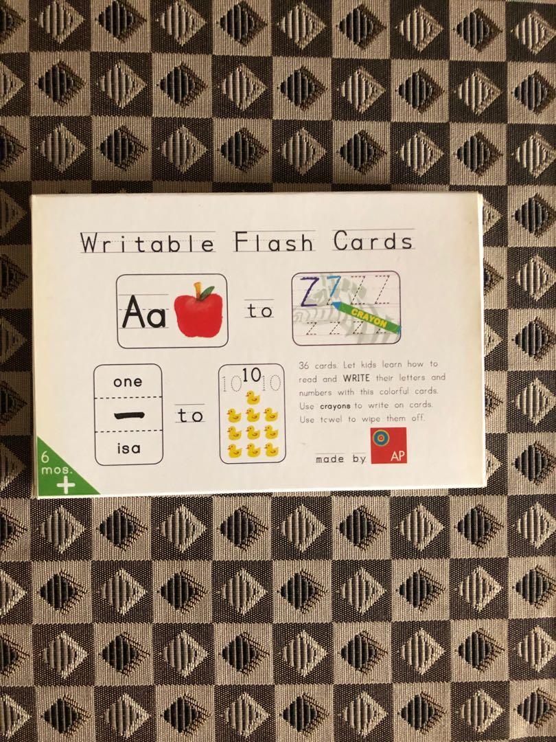 Writable Alphabet and Number Flash Cards, Babies & Kids, Baby Nursery ...
