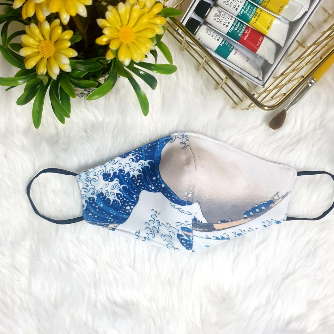 Artsy Mask inspired by The Great Wave, Women's Fashion, Watches ...