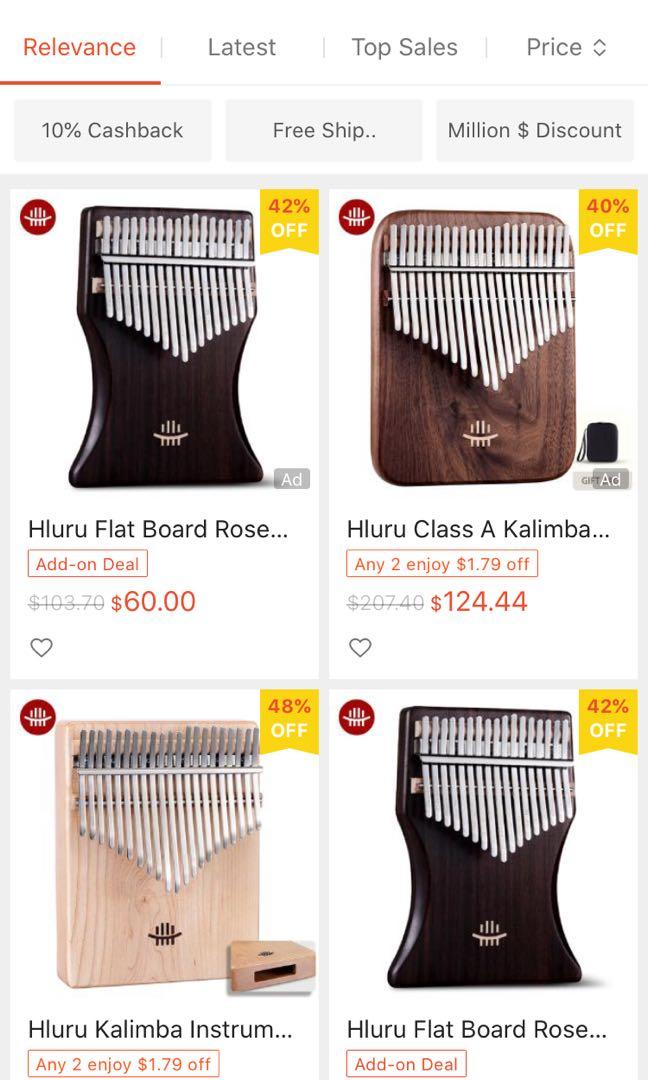 Authentic HLURU kalimba (Maple), Hobbies & Toys, Music & Media, Musical ...