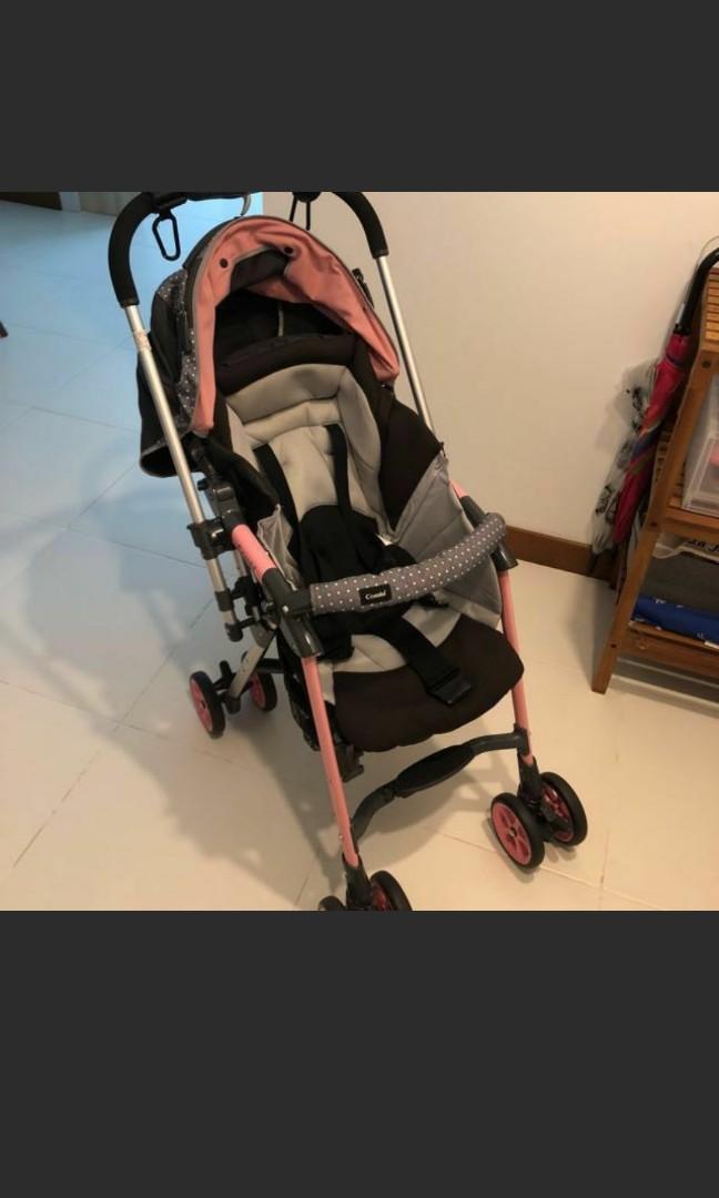 Combi pink stoller, Babies & Kids, Going Out, Strollers on Carousell