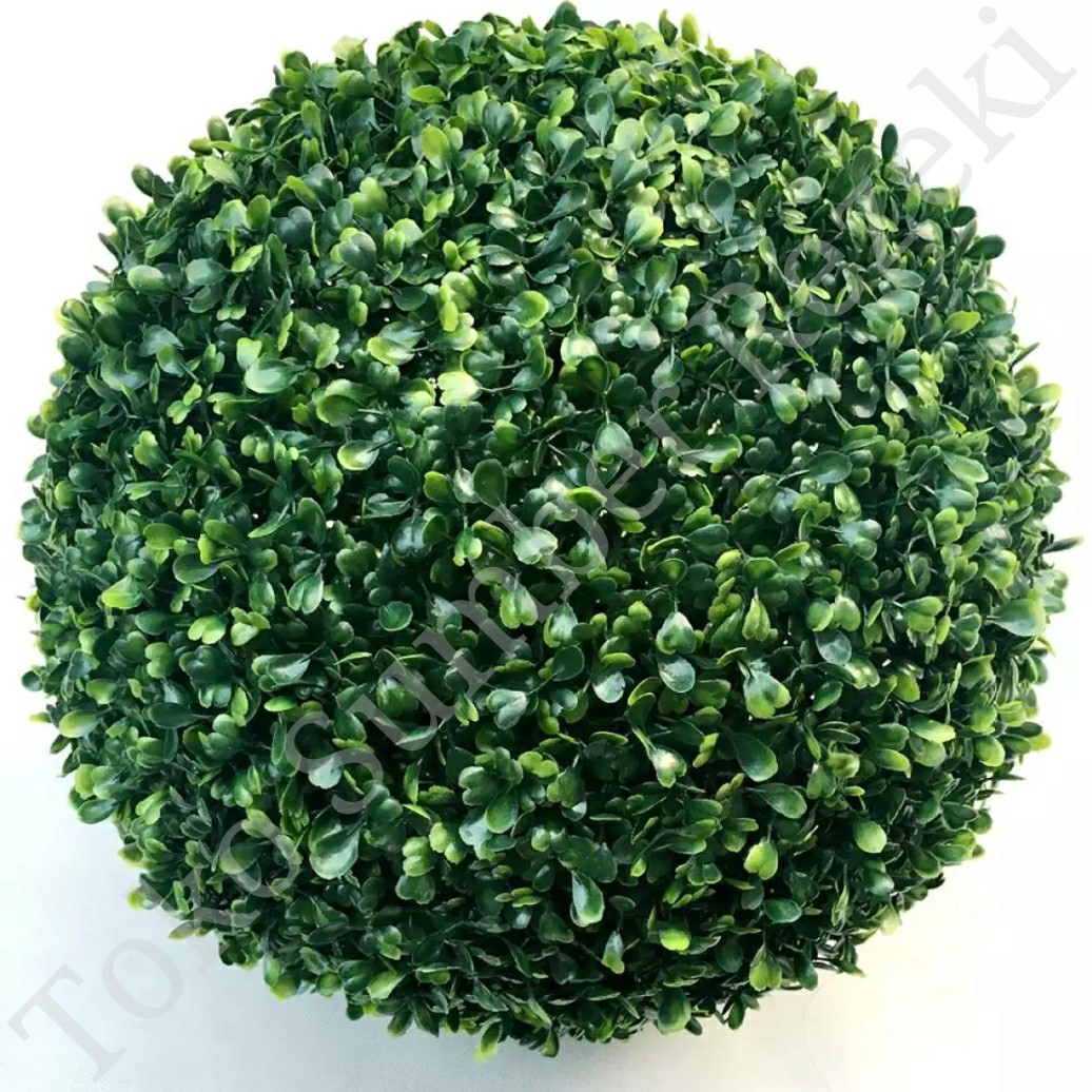Daun Tanaman Bola Plastik Bonsai Bulat Lifly Hijau Rumput Hias 40 CM ...