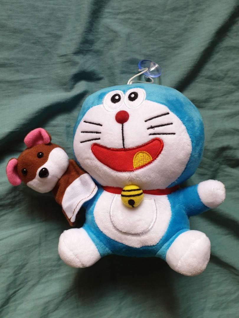 Doraemon with puppet, Toys & Games, Stuffed Toys on Carousell