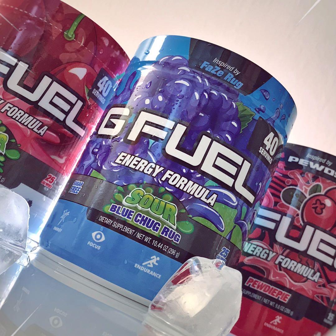 GFUEL (G FUEL) KSI’s Strawberry Banana energy drink, Food & Drinks ...