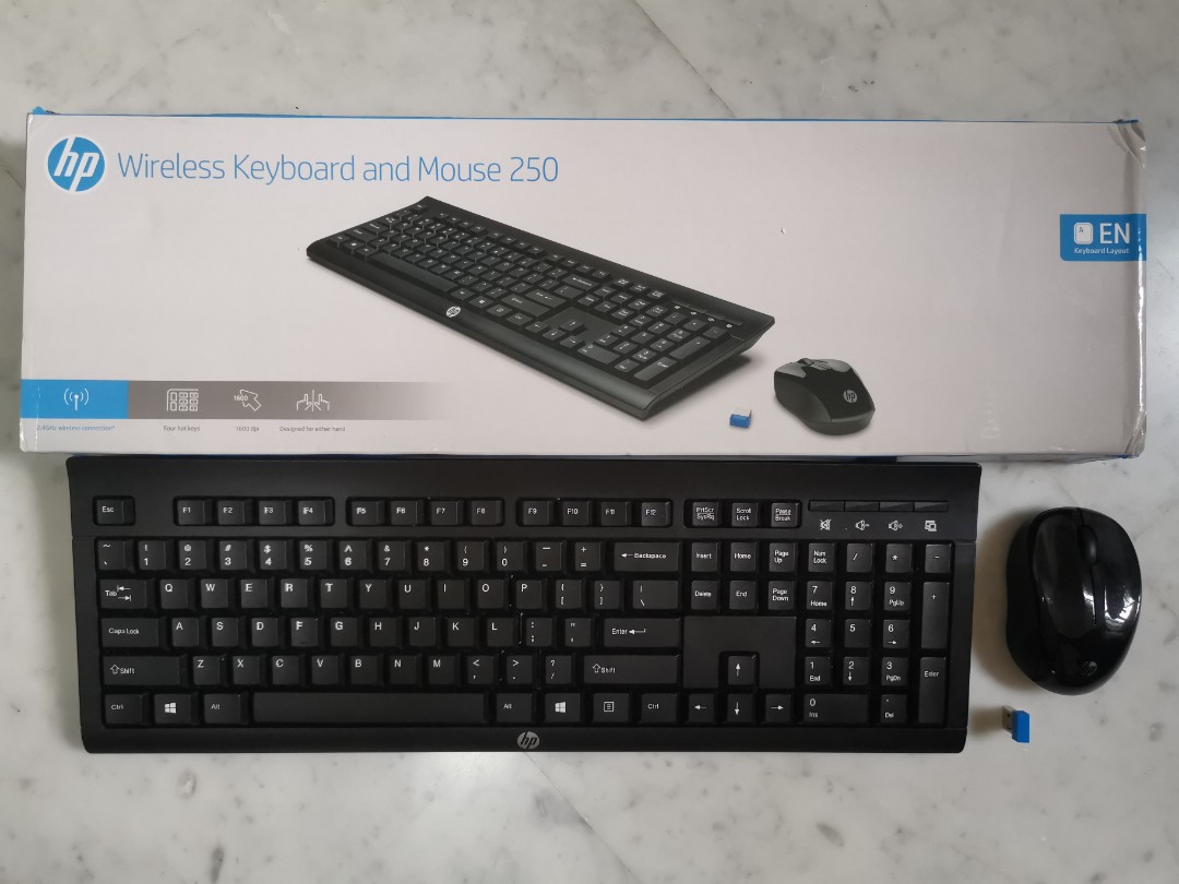 HP wireless keyboard and mouse, Computers & Tech, Parts & Accessories ...
