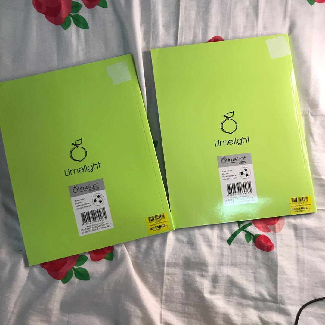 Limelight notebooks (80 sheets), Hobbies & Toys, Stationary & Craft ...