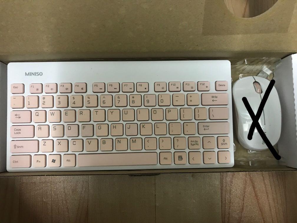 Miniso Wireless Keyboard, 電腦＆科技, 電腦周邊及配件, 電腦鍵盤及相關產品 - Carousell