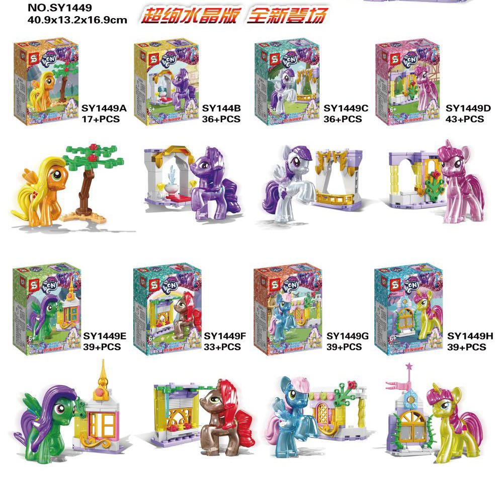 My Little Pony Figures and Castle Mini Bricks Blocks Lego, Design ...