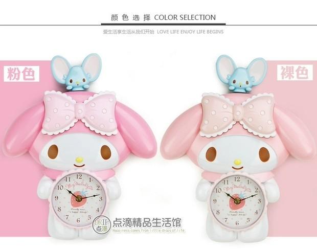 My Melody Swinging Wall Clock, Furniture & Home Living, Home Decor ...
