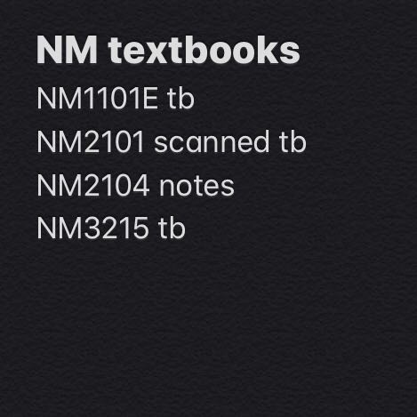 NUS CNM Textbooks & Notes, Hobbies & Toys, Books & Magazines, Textbooks ...