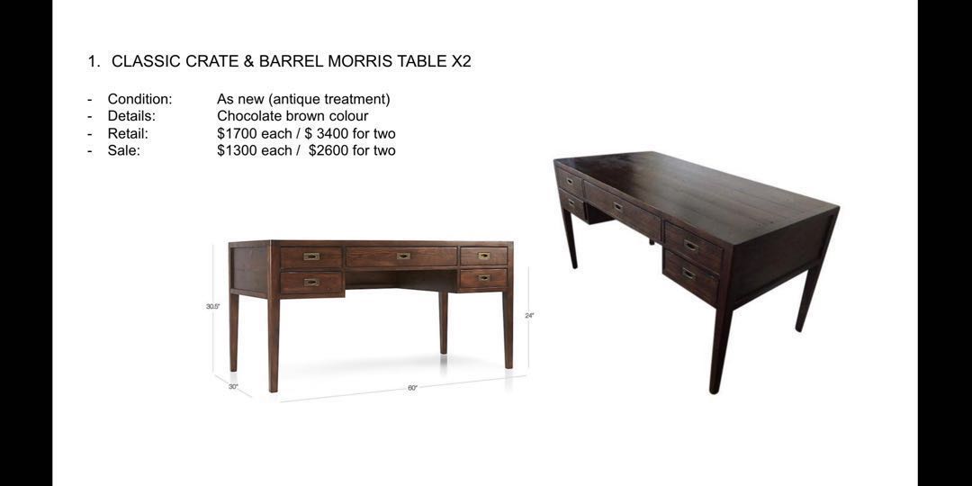 Office Desk from Crate & Barrel Morris, Furniture, Tables & Chairs on ...