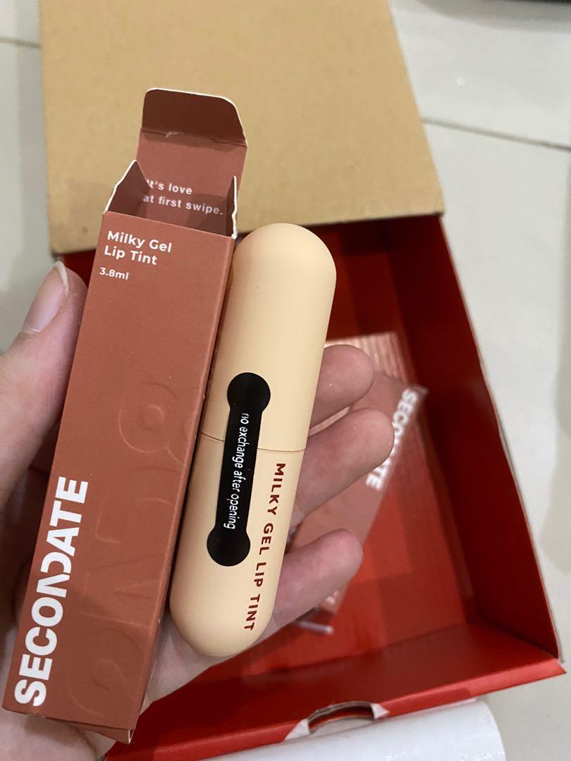 Secondate milky gel lip tint picnic, Kesehatan & Kecantikan, Rias Wajah ...