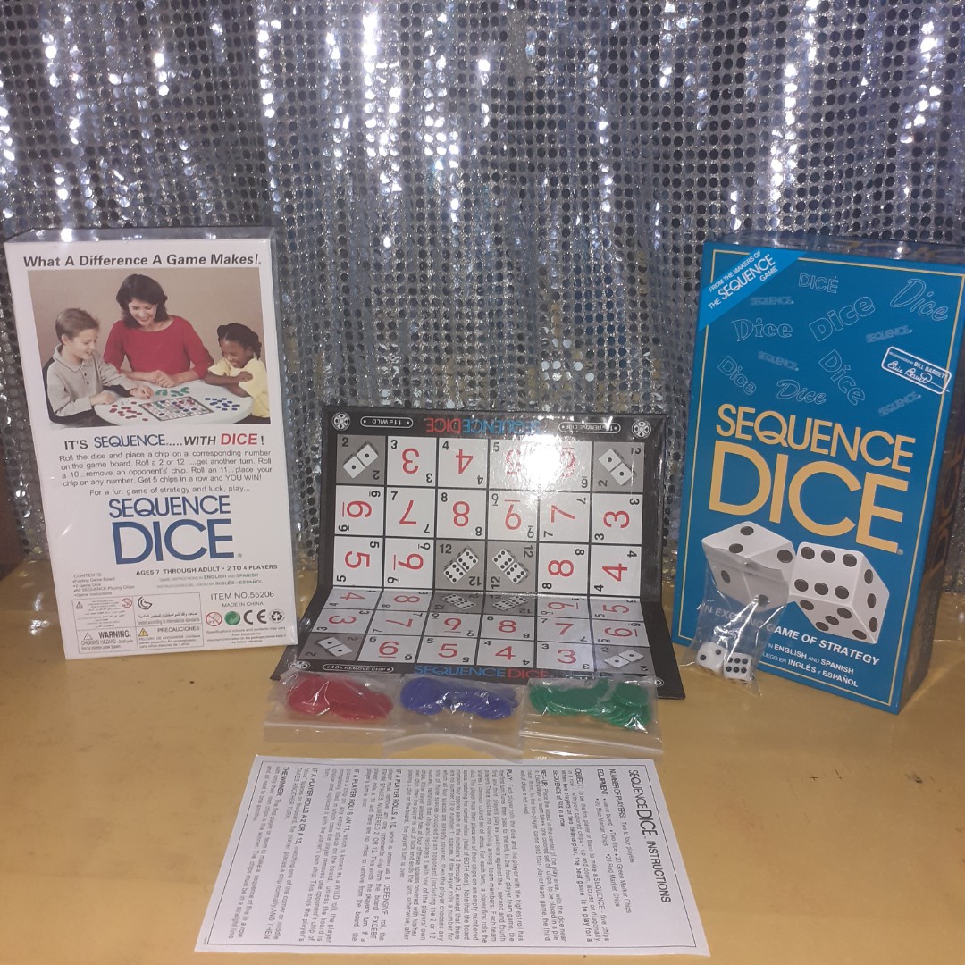 SEQUENCE DICE (actual photos here) ENGLISH, Hobbies & Toys, Toys ...