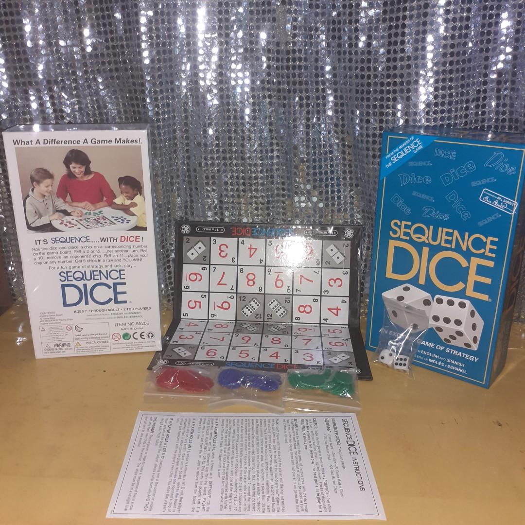 SEQUENCE DICE (actual photos here) ENGLISH, Hobbies & Toys, Toys ...